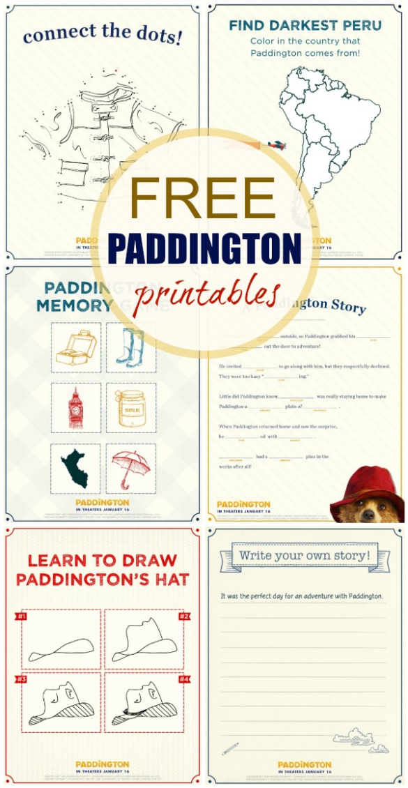 Free Printables: Paddington, The Movie | Tonya Staab