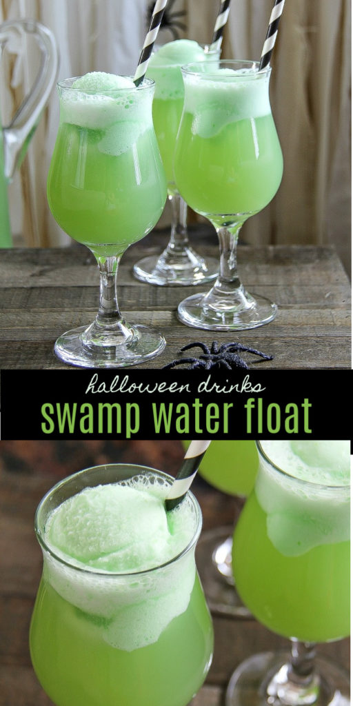Make Our Swamp Water Float Halloween Drink | Tonya Staab