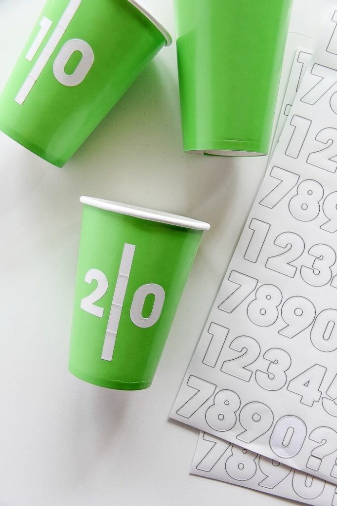 Football Yard Line Party Cups for Kids | Tonya Staab