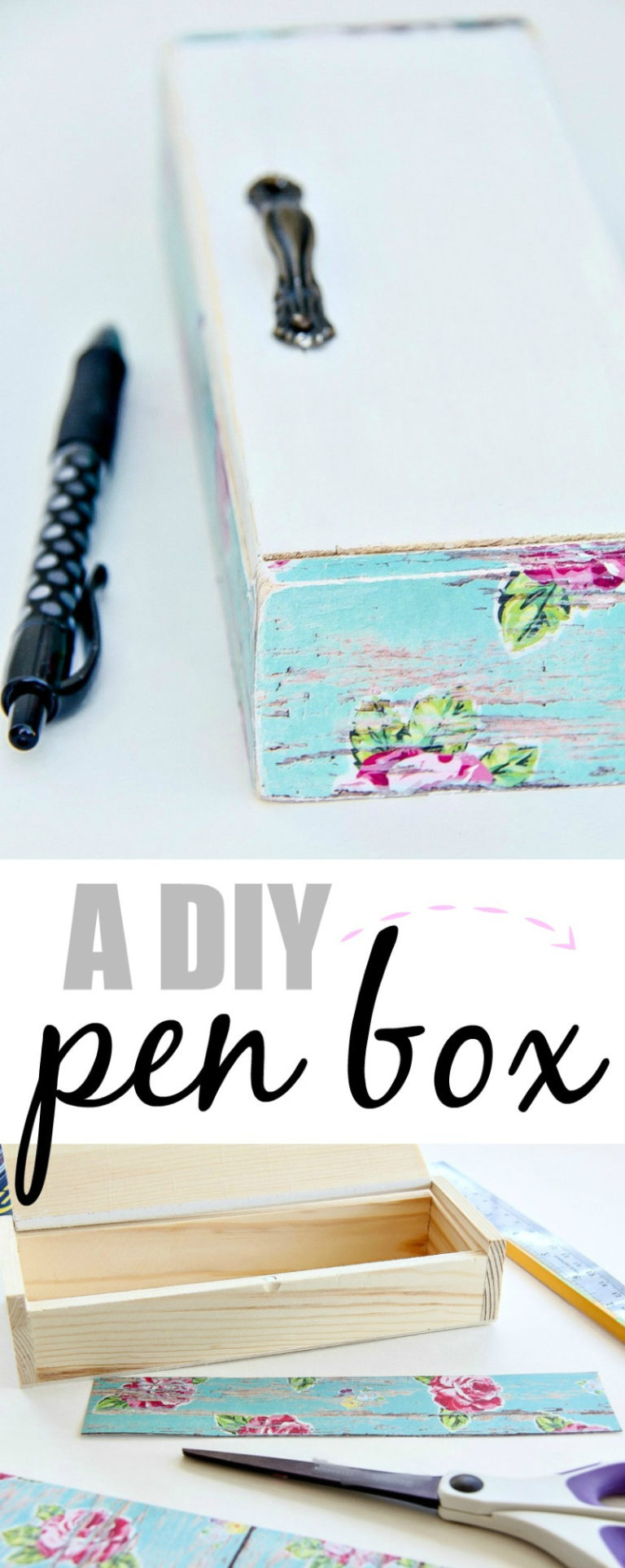 How To Make A Pretty Wood Box For Pens and Pencils | Tonya Staab