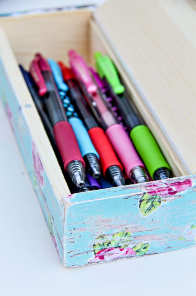 How To Make A Pretty Wood Box For Pens and Pencils | Tonya Staab