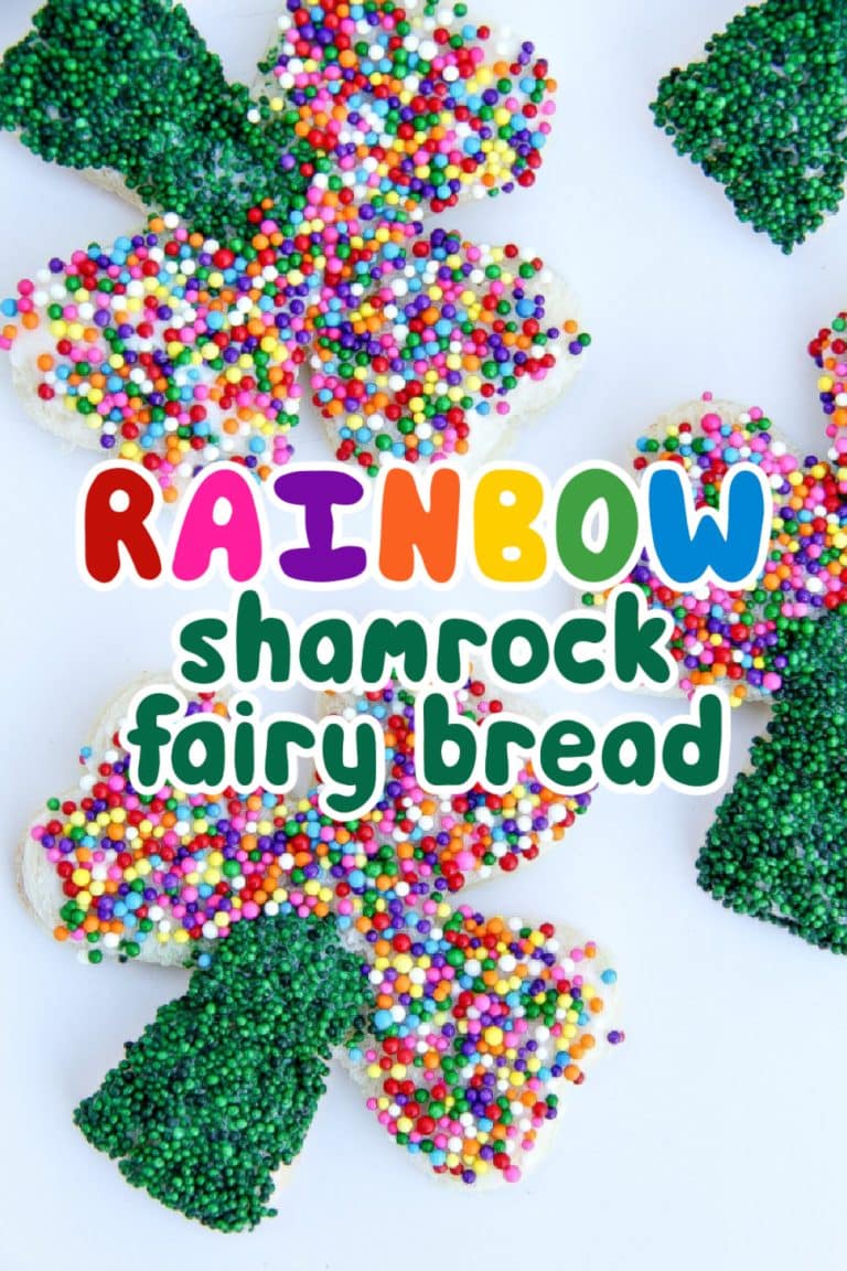 Shamrock Shaped Rainbow Fairy Bread | Tonya Staab