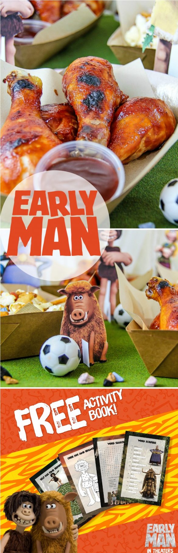 EARLY MAN Movie Caveman Snacks and Activity Pages | Tonya Staab