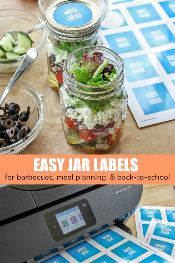 DIY Salad Jar Labels | Tonya Staab