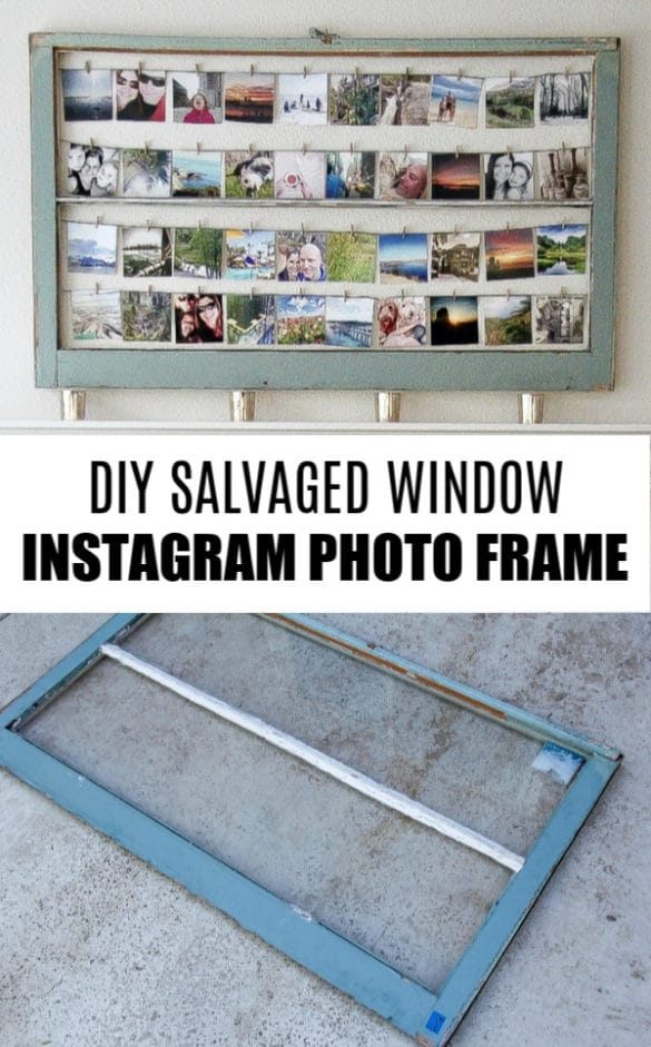 DIY Salvaged Window Instagram Photo Frame | Tonya Staab