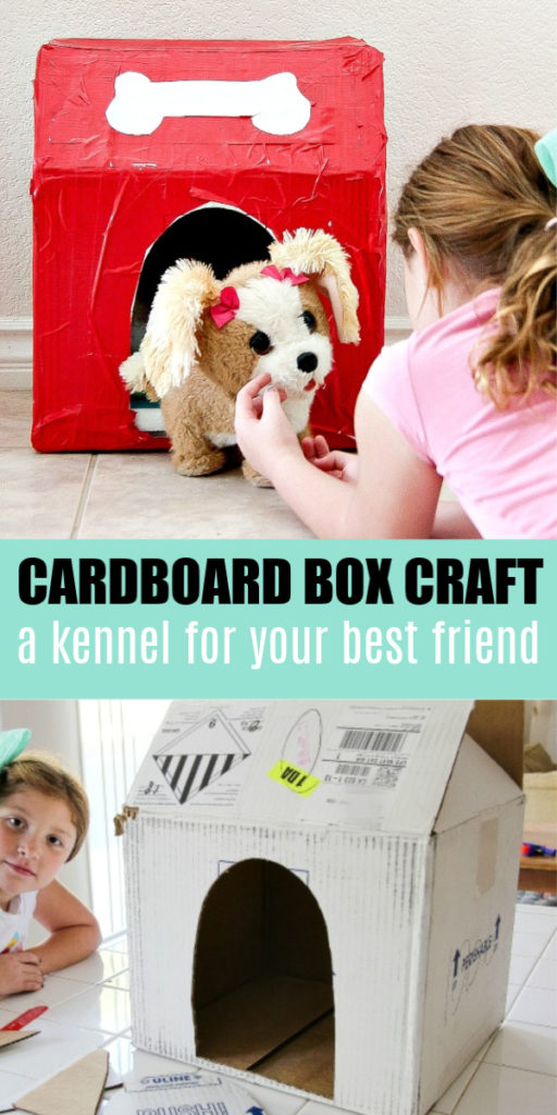 DIY Cardboard Box Dog Kennel Craft | Tonya Staab