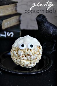 Make Halloween Popcorn Balls That Look Like Ghosts | Tonya Staab