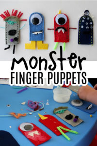 Homemade Finger Puppet Monsters for a Puppet Show | Tonya Staab
