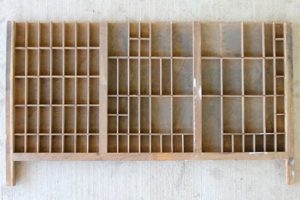 Wall Jewelry Organizer from a Printer's Typeset Drawer | Tonya Staab