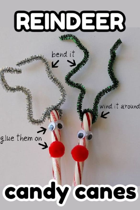 Reindeer Candy Canes Craft for Kids | Tonya Staab