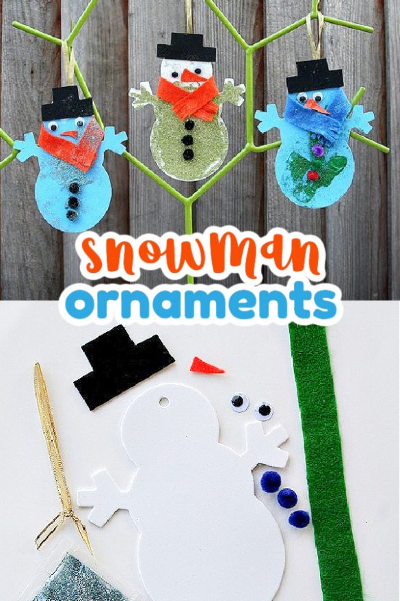 Snowman Christmas Ornaments Made by Kids | Tonya Staab