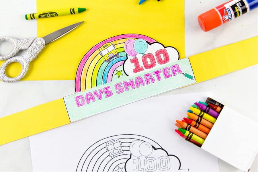 100th Day of School Printable Headband Craft | Tonya Staab