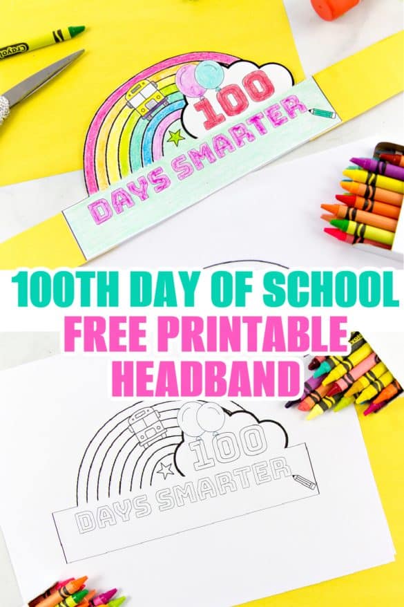 100th Day of School Printable Headband Craft | Tonya Staab