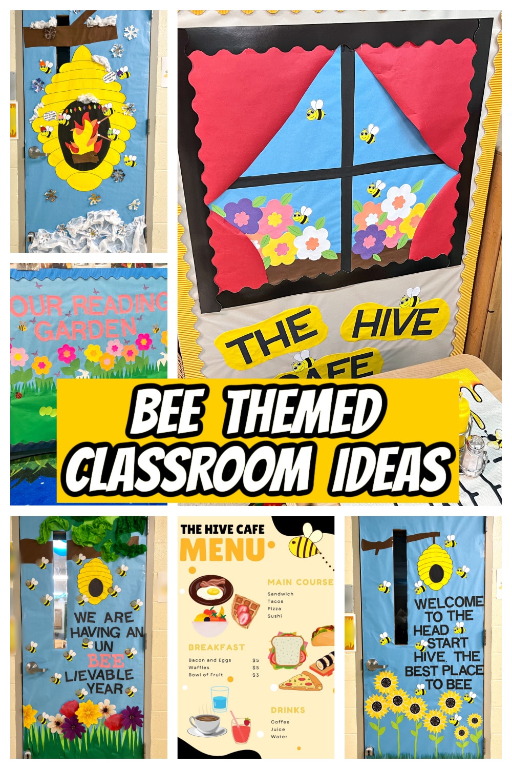 Bee Theme Classroom Door, Library, and Home Center Ideas | Tonya Staab